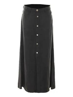 Pinko Maxi Skirt With Button Closure - Black