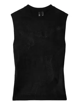 ADIDAS ORIGINALS Jacquard Knitted Vest - Black