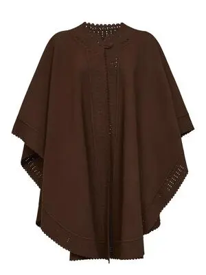 Ermanno Scervino Cape-style Knit Top - Brown