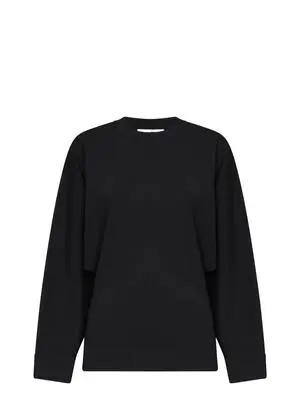 Co Coribbed Batwing Sweater - Black