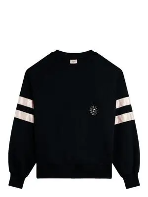 Repetto Signature Satin Oversized Sweatshirt - Black