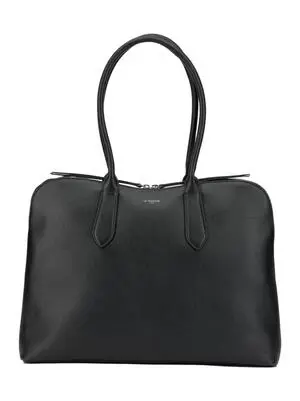 LE TANNEUR Structured Zip Shoulder Bag - Black