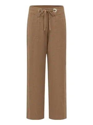 Ba&sh Pavana Drawstring Wide-leg Pants - Beige