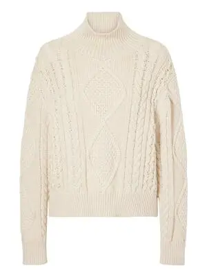 NILI LOTAN Nili Lotan Cotton And Cashmere-Blend Turtleneck Sweater