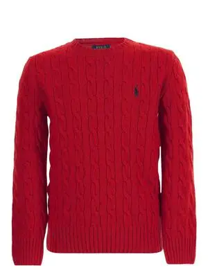 Polo Ralph Lauren Cable Knit Long Sleeve Pullover - Red