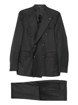 Tagliatore Double-breasted Wool Suit - Black