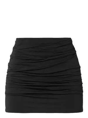 WARDROBE.NYC Ruched Mini Skirt