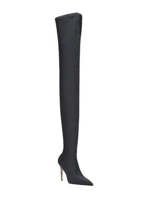 STUART WEITZMAN Pointed-toe Over-the-knee Stiletto Boots - Black