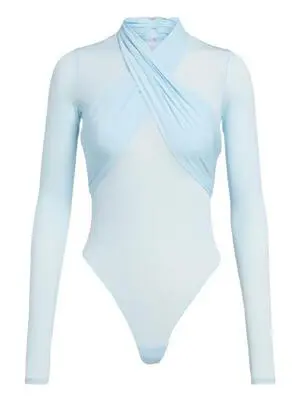 Wardrobe.NYC Wardrobe.NYC Long Sleeve Bodysuit Sky-blue