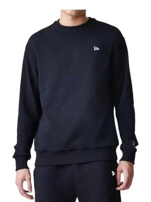 New Era Premium Essential Oversized Crew Neck Sweater - Black