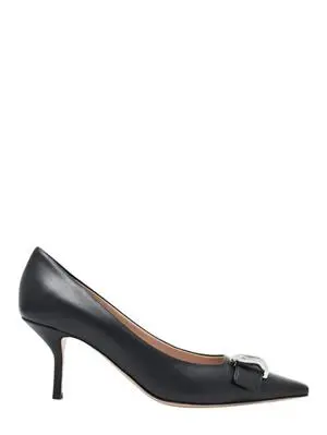 Emporio Armani Buckle-detail Pointed-toe Pumps - Black