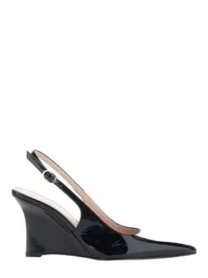 STUART WEITZMAN Pointed-toe Wedge Slingback - Black