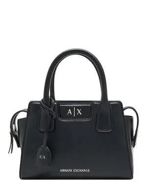 Armani Exchange Logo Plaque Tote Bag - Black
