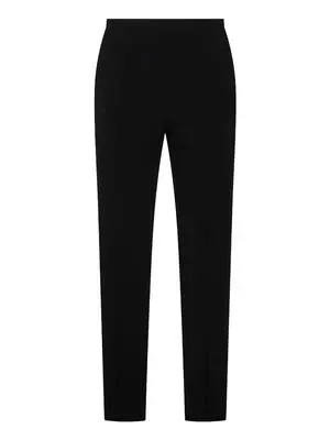 THE ROW Pressed Crease Straight Leg Trousers - Black