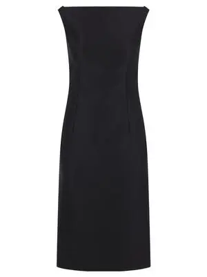 Balenciaga Off-shoulder Midi Dress - Black