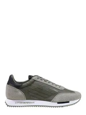 EA7 Lace-up Low-top Panelled Casual Sneakers - Gray