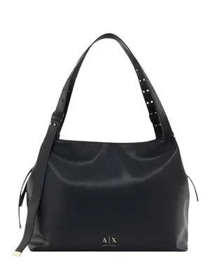 Armani Exchange Logo-plaque Adjustable-strap Shoulder Bag - Black