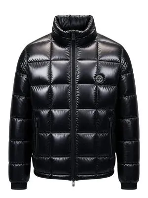 Armani Exchange Padded Stand Collar Zip-up Jacket - Black