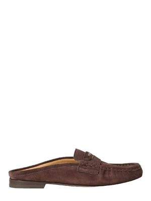Fendi Fendi Dark Suede Mules Brown