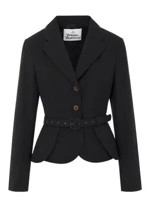 VIVIENNE WESTWOOD Long-sleeve Belted Blazer - Black