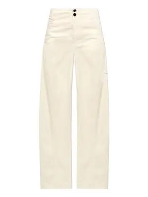 SELF-PORTRAIT Denim Pocket Trousers - Cream