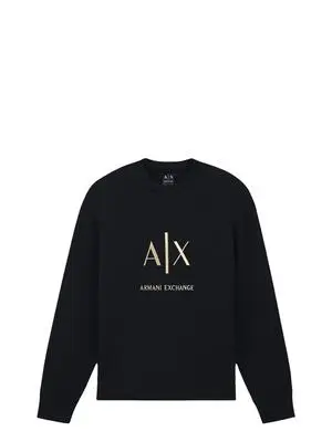 Armani Exchange Logo-embroidered Sweatshirt Black