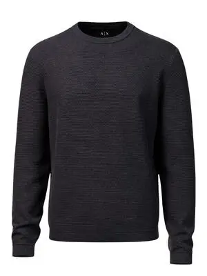 Armani Exchange Crew Neck Knit Top - Black