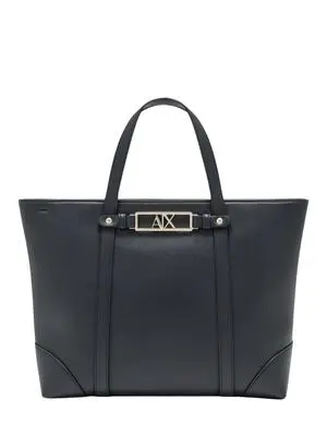 Armani Exchange Logo-detail Tote Bag - Black