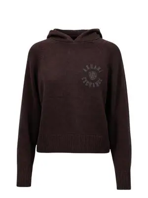 Armani Exchange Long-sleeve Hooded Sweatshirt With Ribbed Details - Black