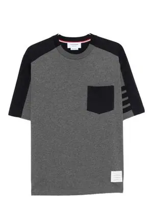 Thom Browne 4-Bar Chest-pocket T-shirt Medium Gray