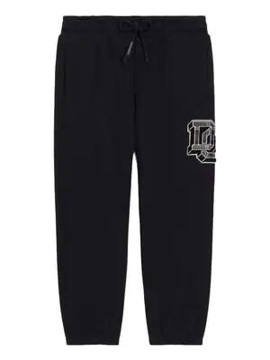 Dolce & Gabbana Fleece Trousers With Patch - Blue