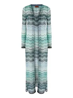 MISSONI Missoni Long Chevron Open Cardigan