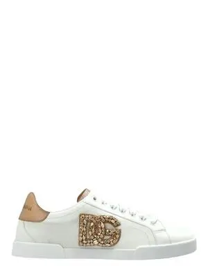 Dolce & Gabbana Dolce  Gabbana Portofino DG Logo Patch Sneakers White