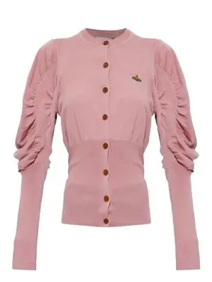 VIVIENNE WESTWOOD Vivienne Westwood Eli Ruched-Sleeve Cardigan Pink