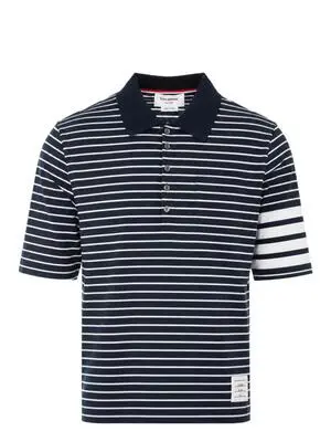 THOM BROWNE 4-Bar Striped Polo Shirt
