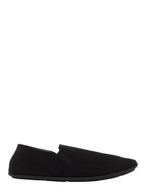 THE ROW Round-head Flat Slip-on Shoes - Black