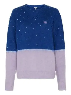 Loewe Long Sleeve Embroidered Sweater - Blue