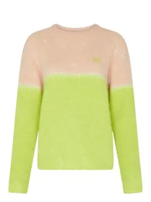 Loewe Long-sleeved Sweater With Color Block Design - Green