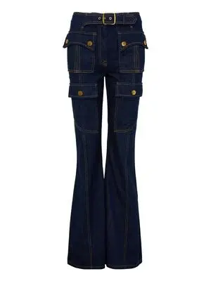 Zimmermann Luna Utility Flared Jeans - Black