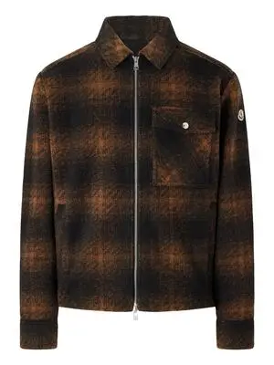 Moncler Checked Flannel Overshirt - Red