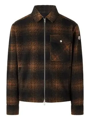 Moncler Checked Flannel Overshirt - Red