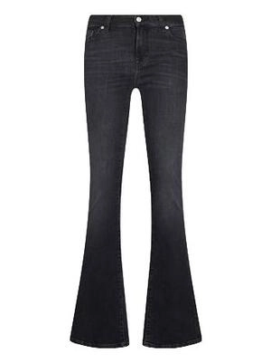 7 For All Mankind Jeans Size Cotton, Elastane - Black