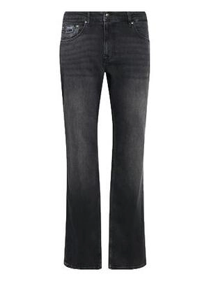 Versace Cotton Elastane Straight Leg Jeans - Black