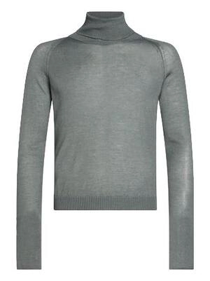 Isabel Benenato Turtleneck Military Size Cashmere, Silk - Green