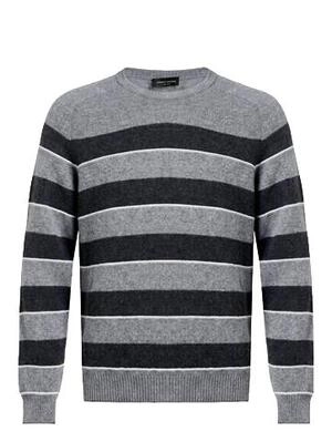 ROBERTO COLLINA Man Sweater Grey Size 38 Wool, Cashmere, Cotton, Nylon