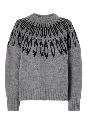 Altuzarra Coleman Intarsia-knitted Wool Sweater - Black