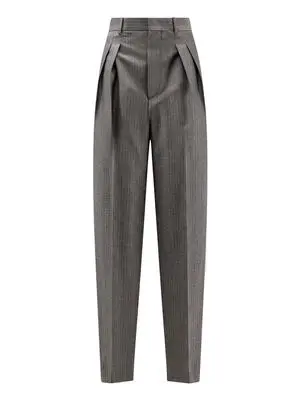 Bottega Veneta Wool And Mohair Trousers - Grey