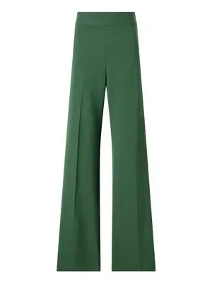 CAROLINA HERRERA Diane Pleated Wool-blend Straight-leg Pants