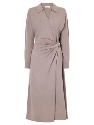 Altuzarra Ellington Draped Jersey Maxi Dress - Beige