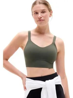 Athleta Perfect Form Strappy Longline Bra A-C Jungle